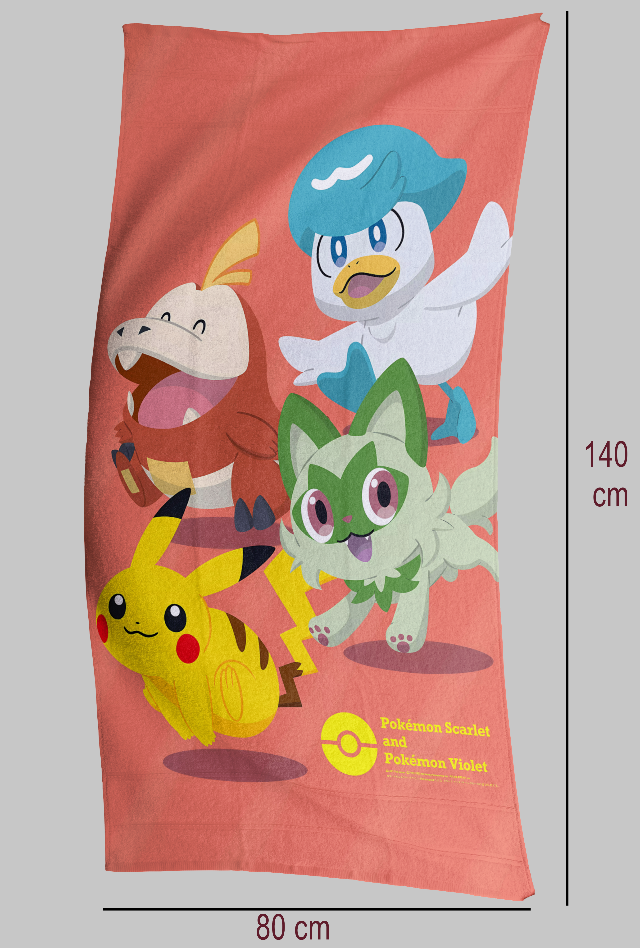 Toalla Estandar Pokemon Paldean Starters & pikachu – TM Store