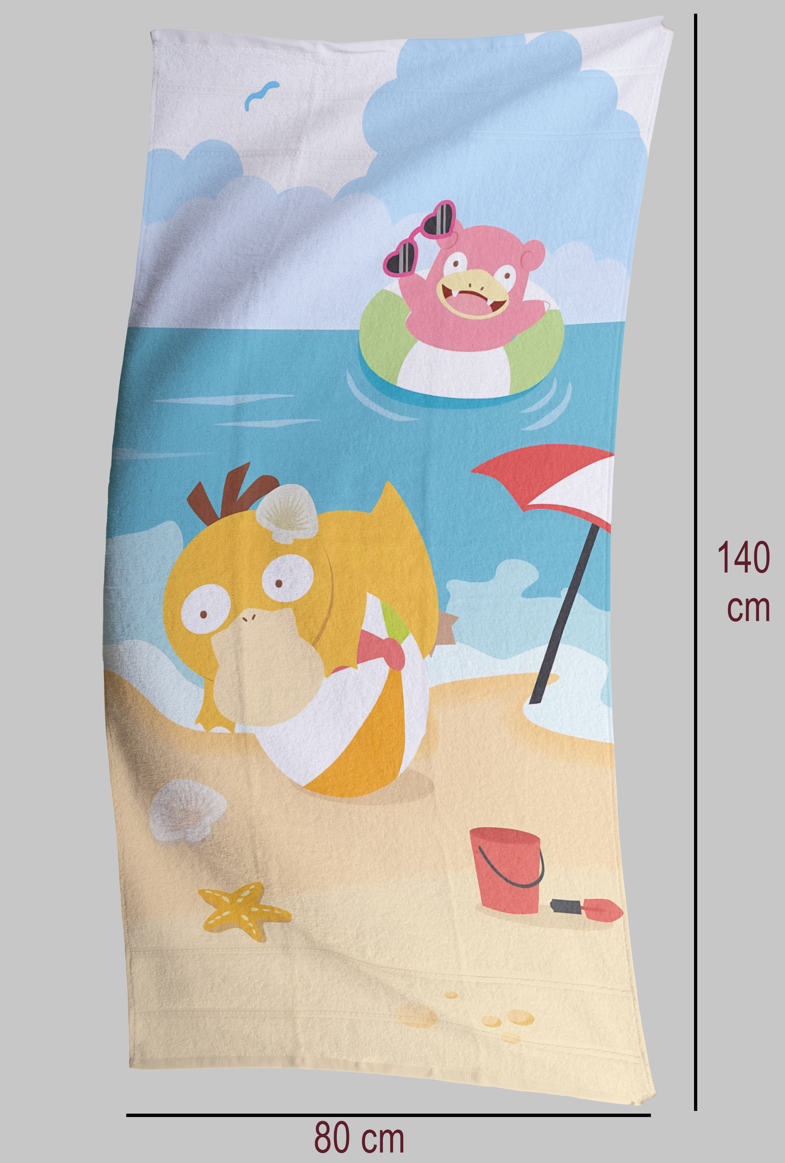 Toalla Estandar Pokemon Psyduck & Slowpoke Beach – TM Store